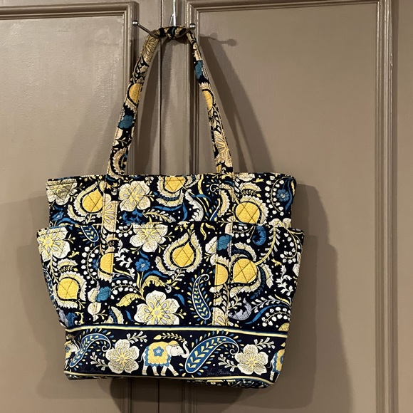 Vera Bradley | Bags | Rare Vera Bradley Ellie Blue Go Round Tote Hard ...
